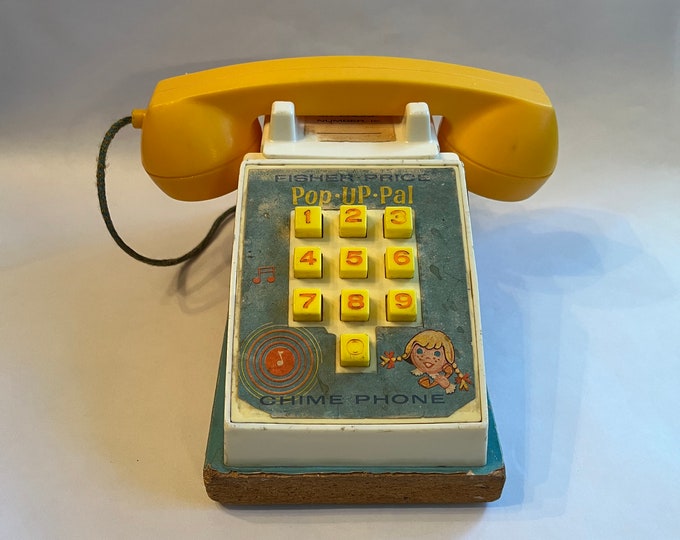 Fisher Price Pop up Pal Chime Phone, Play Push Button Telephone, 1968 ...