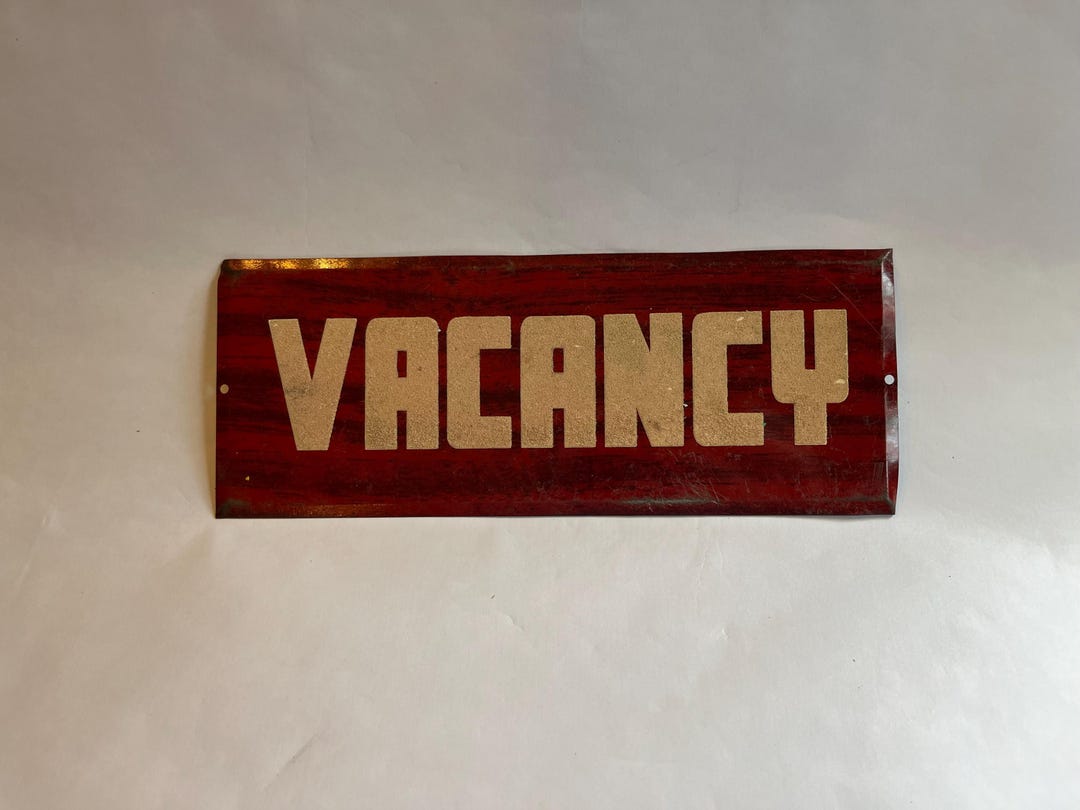 1940s Motel "vacancy" Sign With Reflective Smaltz Sand Lettering, Faux ...