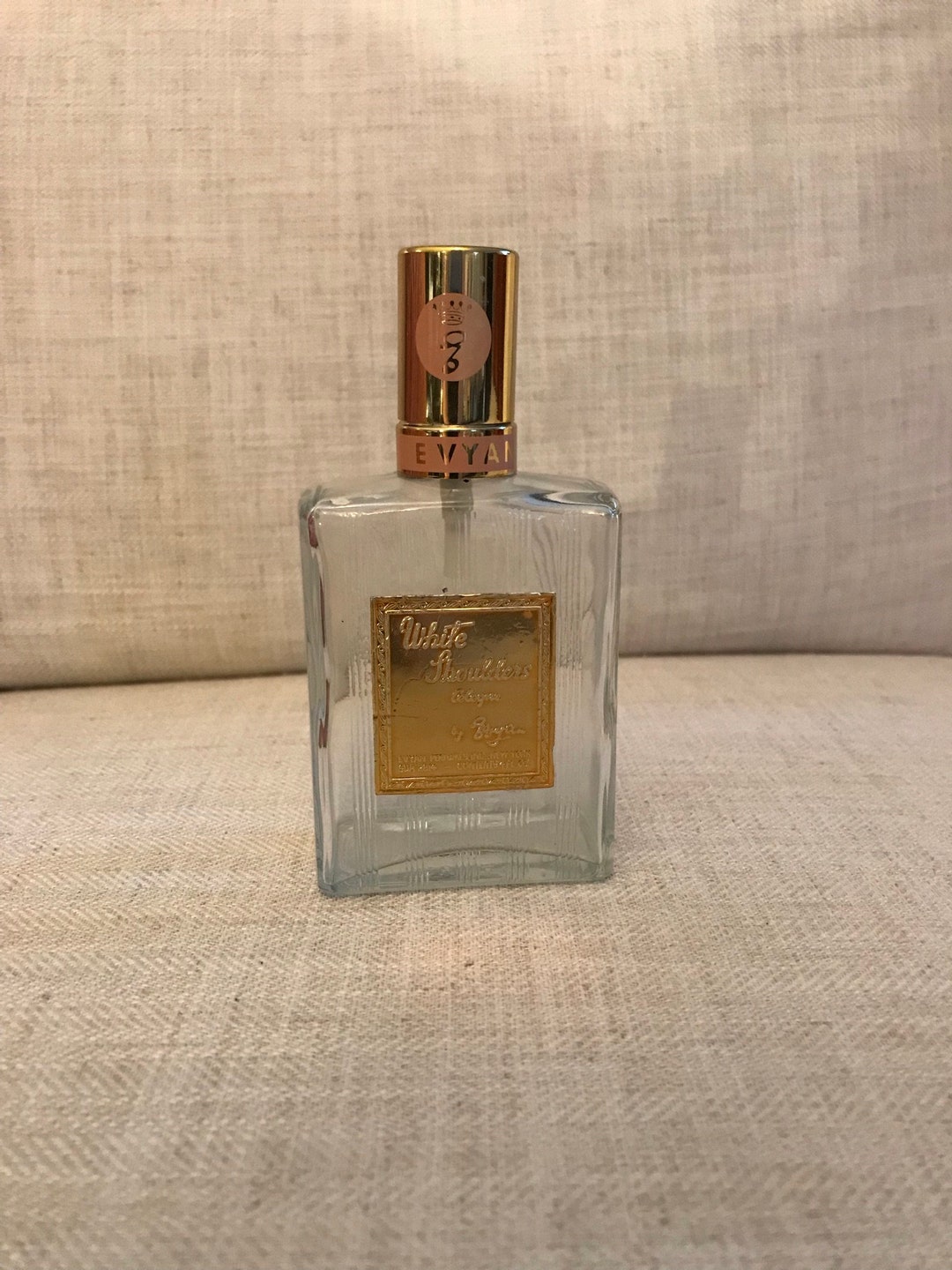 Large Empty Bottle of 1960s Evyan White Shoulders Cologne Atomizer, 4 ...