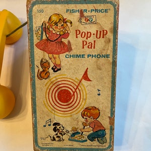 Fisher Price Pop up Pal Chime Phone, Play Push Button Telephone, 1968 ...