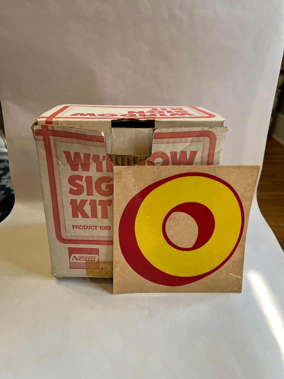 Box of Vinyl Letters and Numbers for Store Windows, Vintage Nebs Window ...