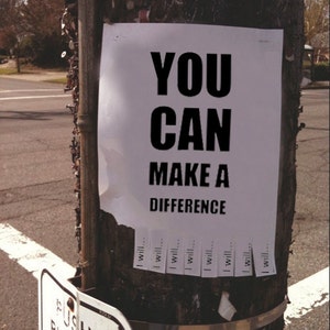 You Can Make a Difference (I Will...) * Inspirational Tear-off Flyer ...