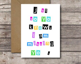 Let's Get Back Together / Romantic I Miss You Card for | Etsy