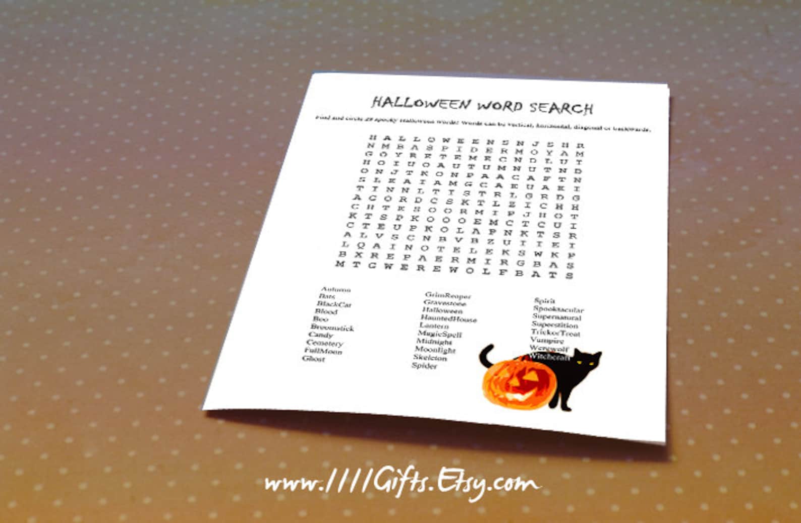 Halloween Word Search Printable * 28 Spooky Words for Kids and Adults ...