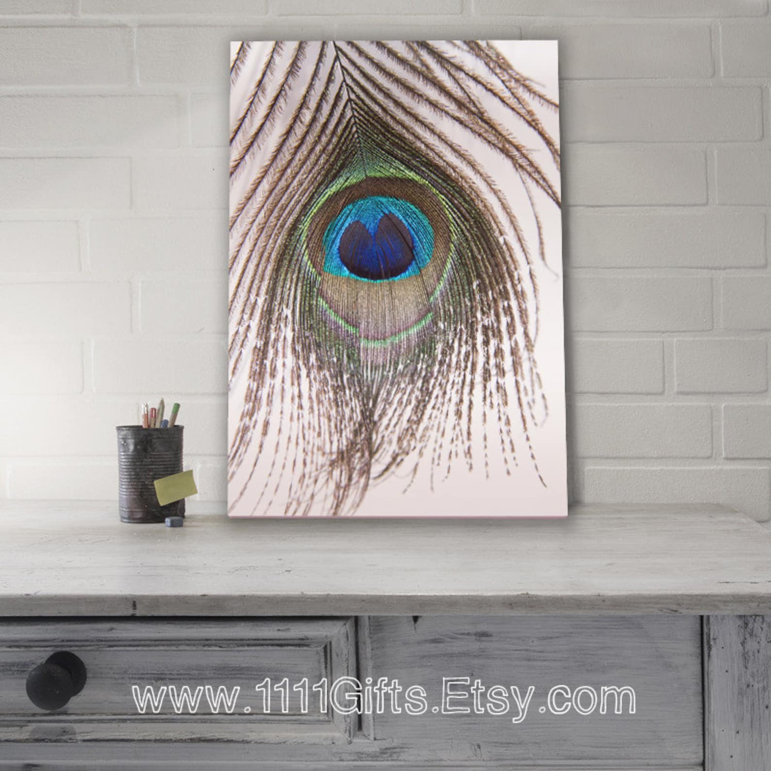 Peacock Decor / Peacock Feather Print * 8.5x13" High Resolution Macro ...