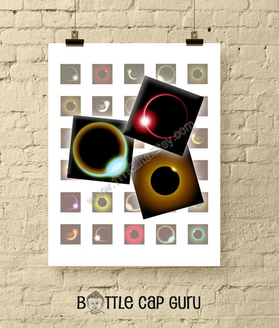 Total Eclipse 1 Inch Squares / 1x1 Inch Size Printable Square Images ...