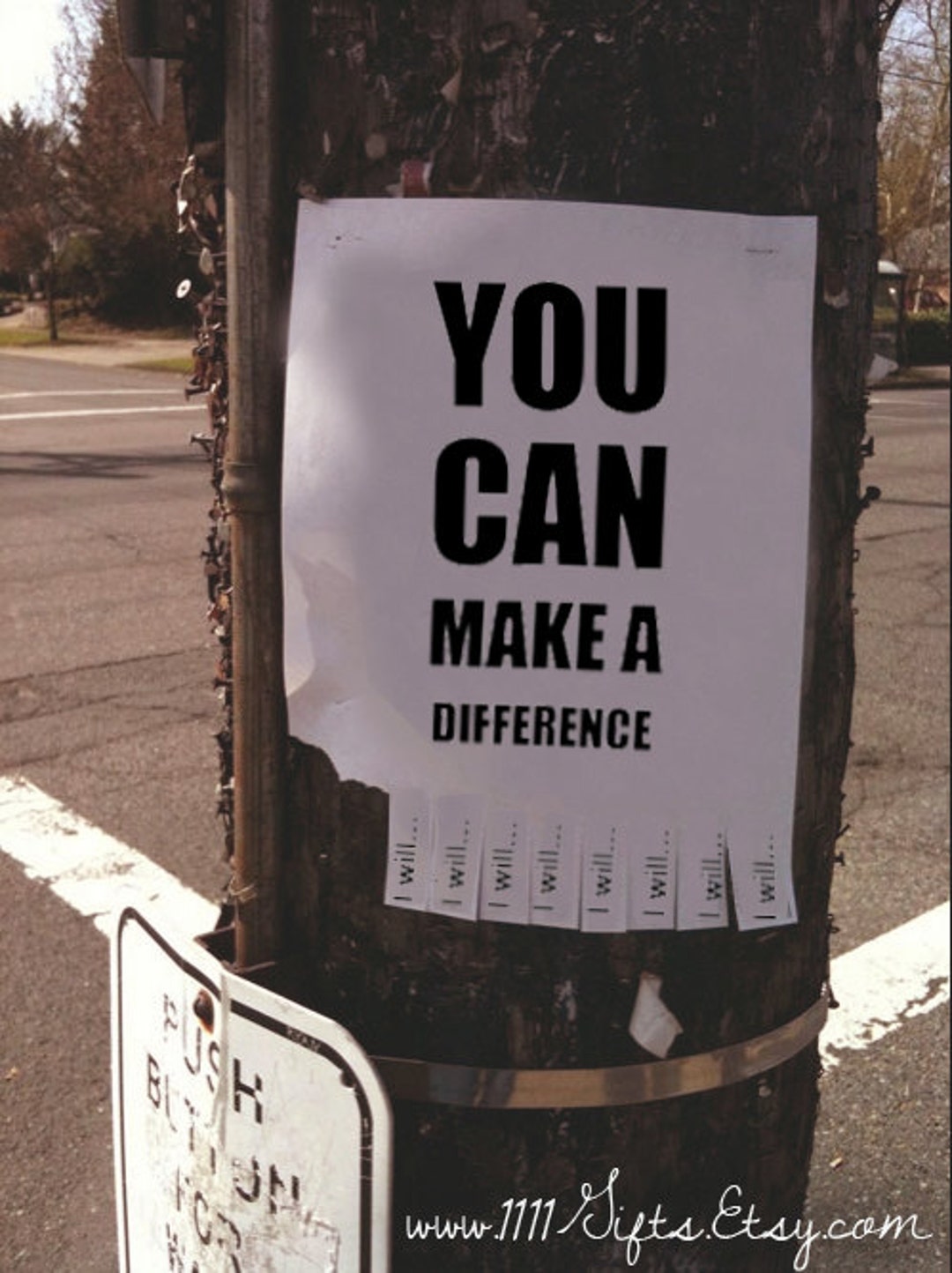 You Can Make a Difference (I Will...) * Inspirational Tear-off Flyer ...