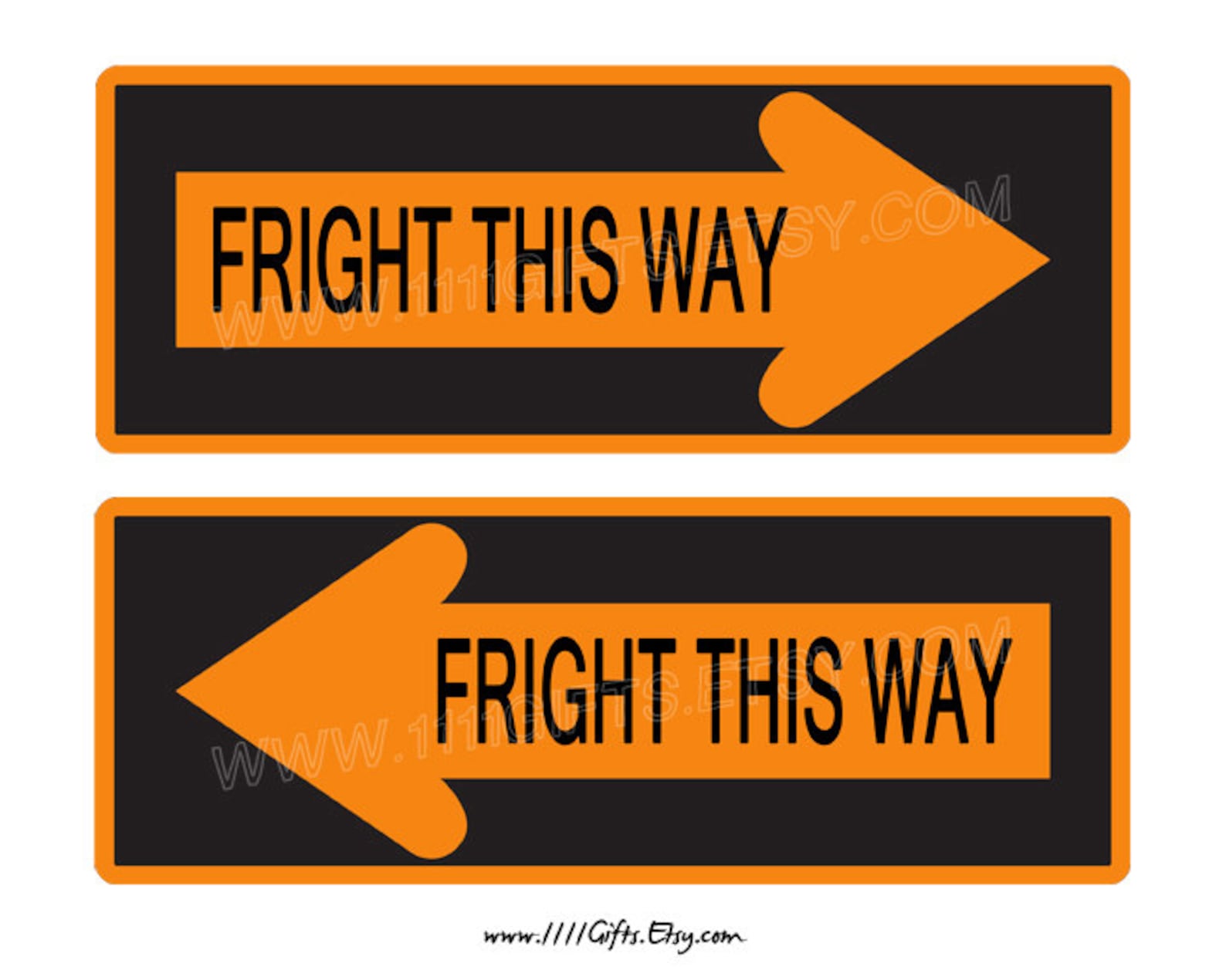 Fright This Way * 2 Printable Arrows for Haunted House, Trick or ...