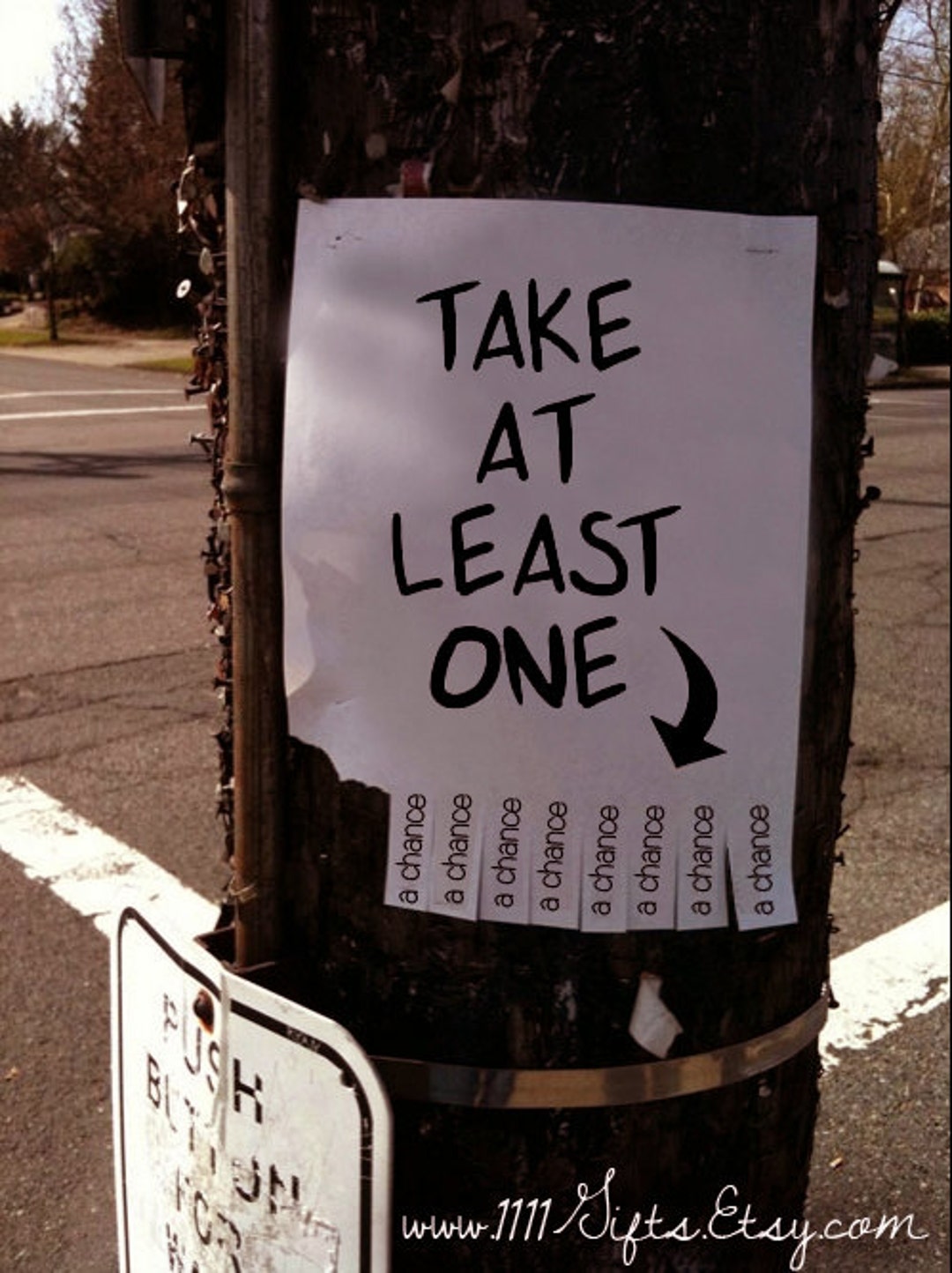 Take at Least One (A Chance) * Inspirational Tear-off Flyer * Download ...