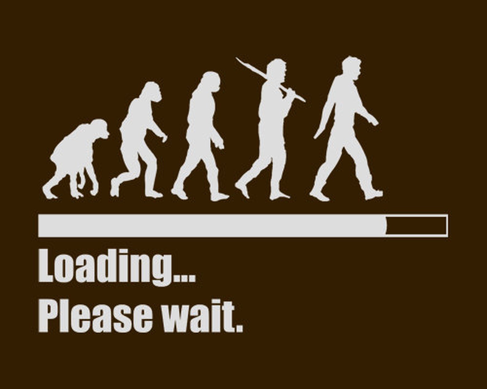 Printable Art / Loading, Please Wait / Funny Evolution of Man Chart ...