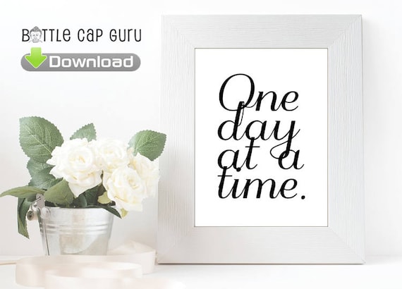 Printable Sign one Day at a Time Entryway Decor | Etsy