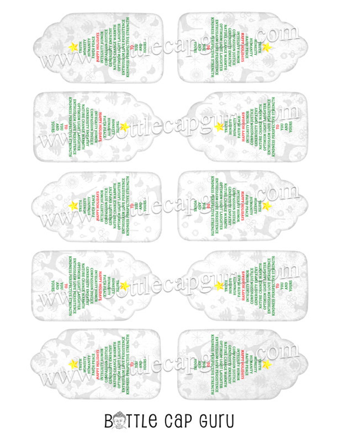 Happy Holidays Christmas Tree Blessing SET / Printable Xmas ART & Gift ...