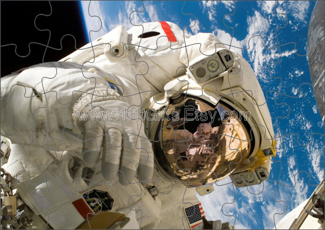 DIY Astronaut Puzzle * 35-pcs Printable Jigsaw Puzzle for Kids & Adults ...