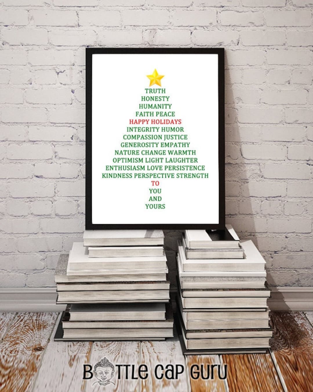 Happy Holidays Christmas Tree Blessing SET / Printable Xmas ART & Gift ...