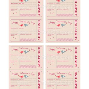Printable Valentine's Day Coupons / Valentines Day Gift for Him, Her ...