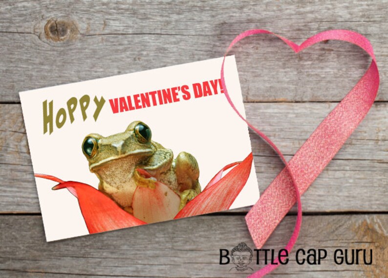Printable Valentine's Day Greeting Card HOPPY - Etsy