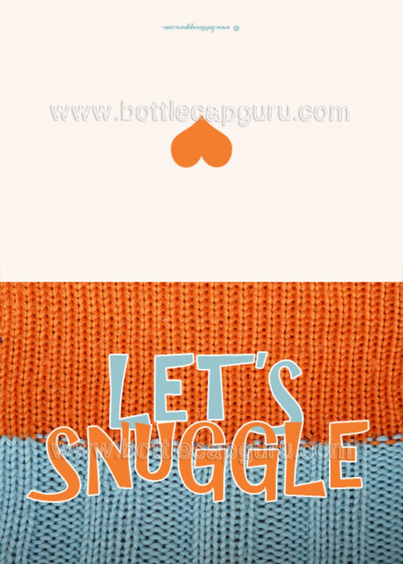 Let's Snuggle / Romantic Winter Sweater Greeting Card for a Cold Day ...