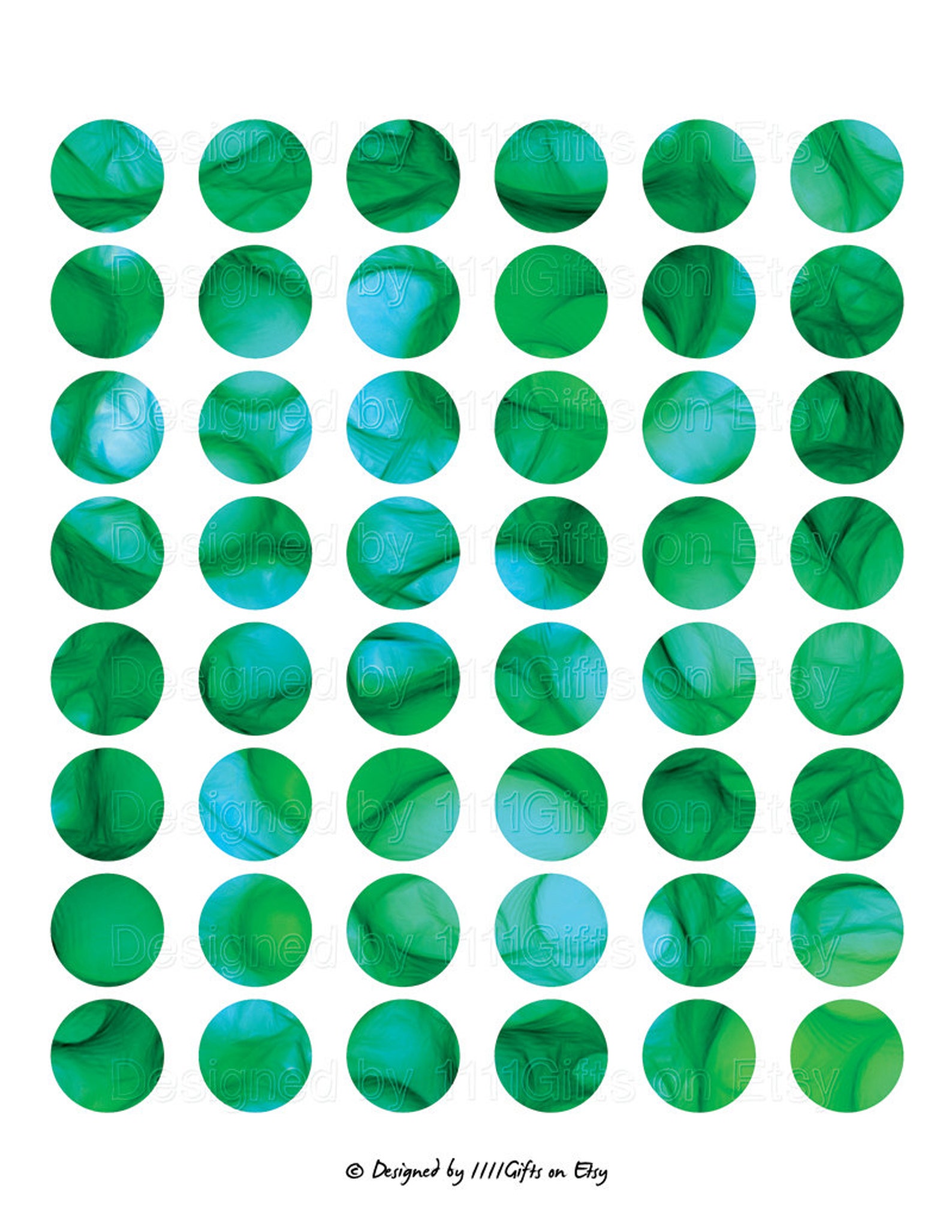 1 Inch Round Collage Sheets * 1 Inch Printable Circles Digital ...