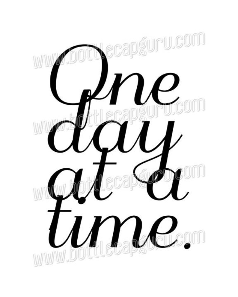 Printable Sign one Day at a Time Entryway Decor Life Quote Art ...