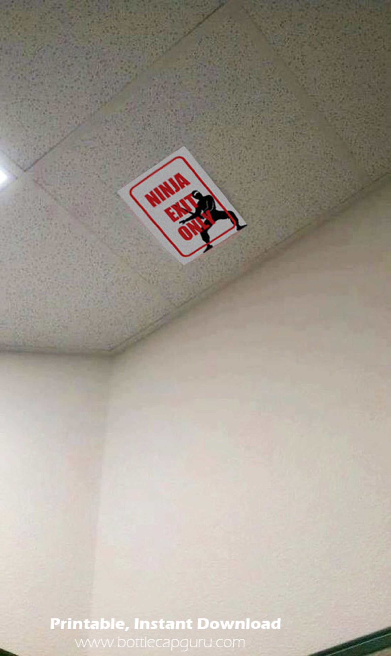 Ninja Exit Only Sign / Funny Printable Sign for Home or Office / Ninja ...