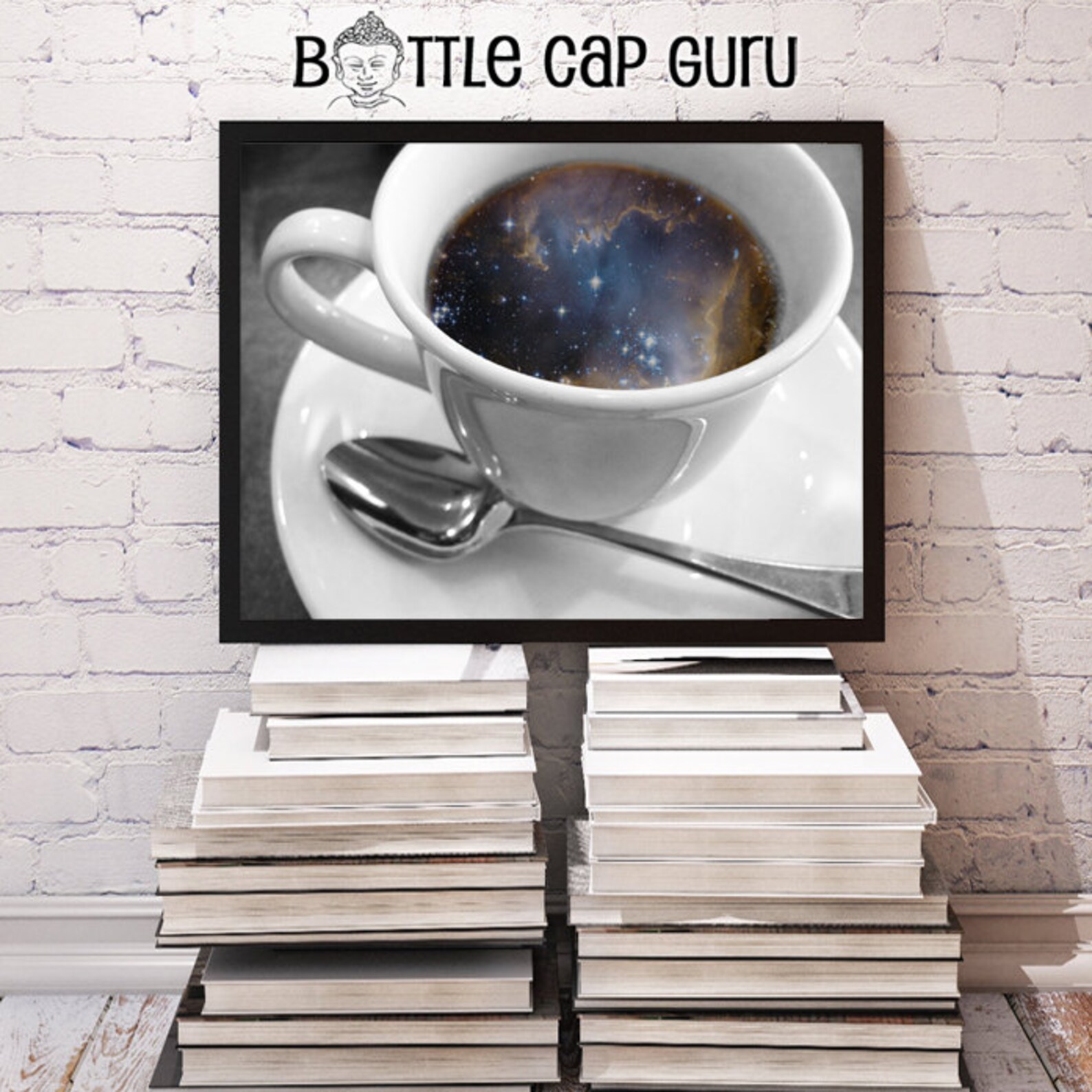 COSMIC COFFEE CUP / 10x8" Printable Poster / Universe in a Mug Surreal ...