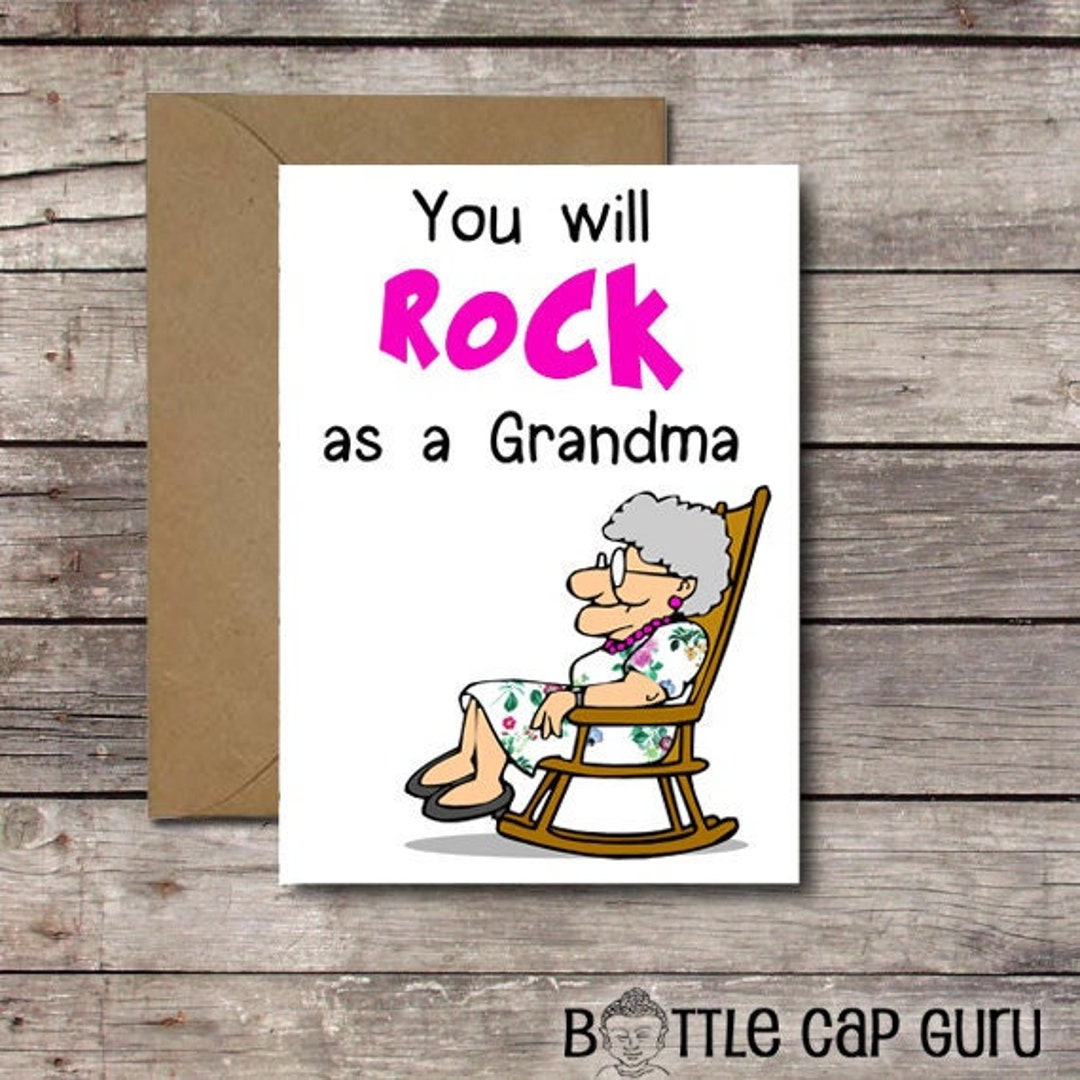 You Will Rock Grandma Card, New Baby Announcement (instant Download) - Etsy