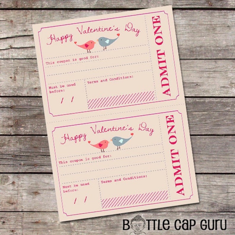 Printable Valentine's Day Coupons / Valentines Day Gift for Him, Her ...