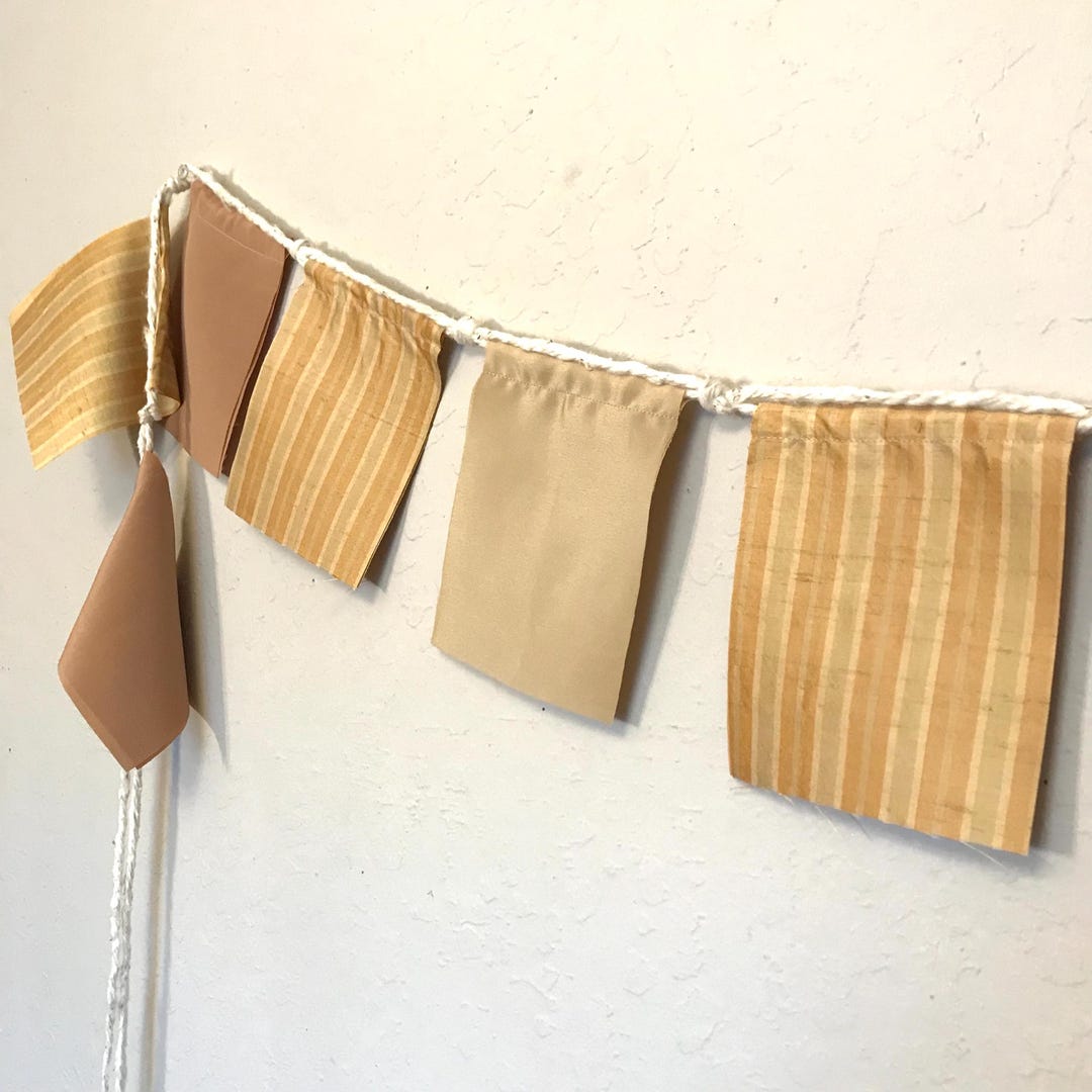 Prayer Flags • Peace Flags • Flag Garland • Silks • Neutrals - Etsy