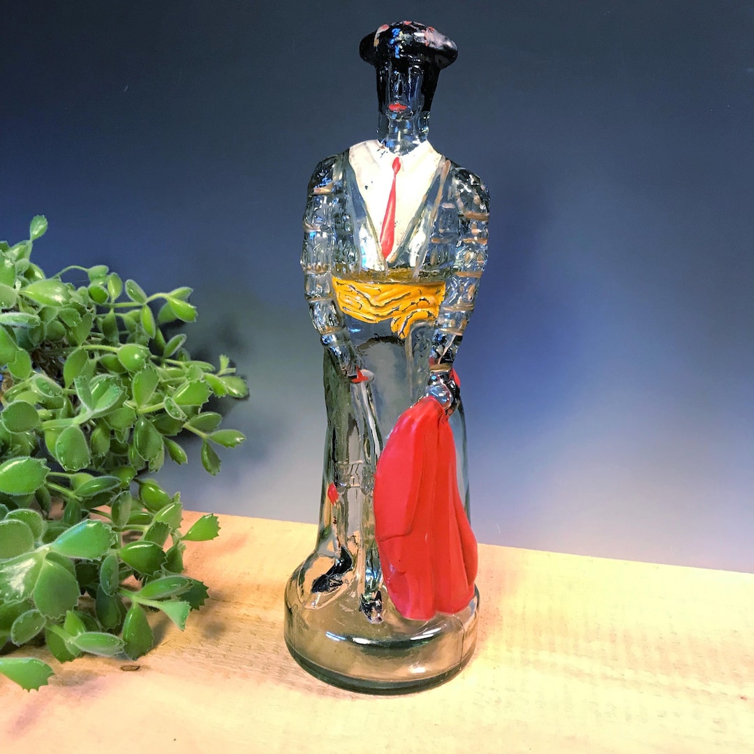 Vintage Matador • Glass Brandy Bottle • Spain - Etsy