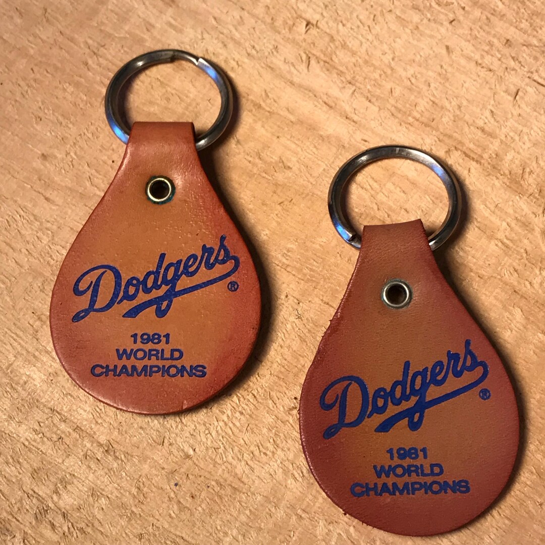 Vintage Dodgers • Key Chain Fob • Leather - Etsy