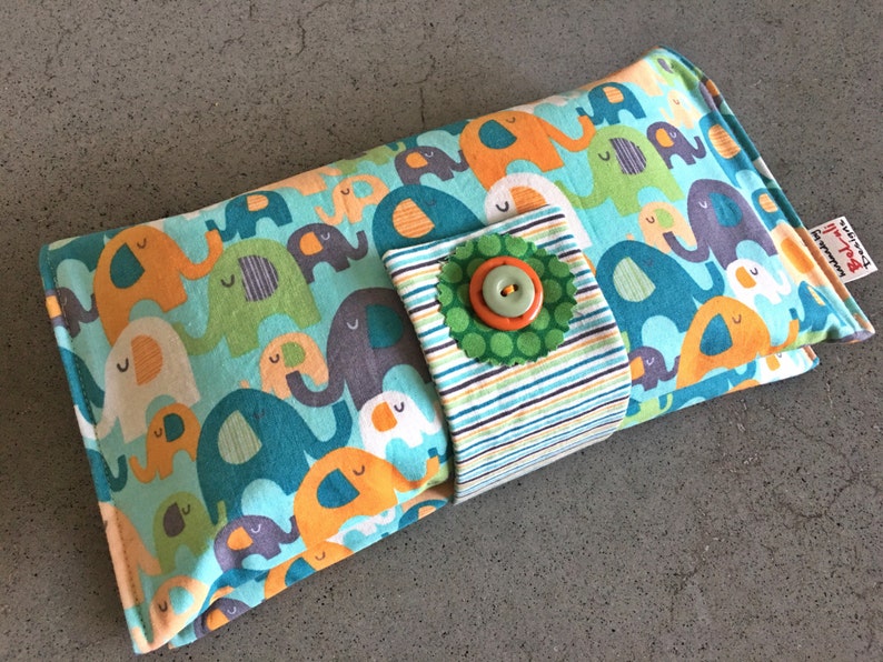 Cartera de pañales funky bebé o niño pequeño. Diseño de tela Blue ...