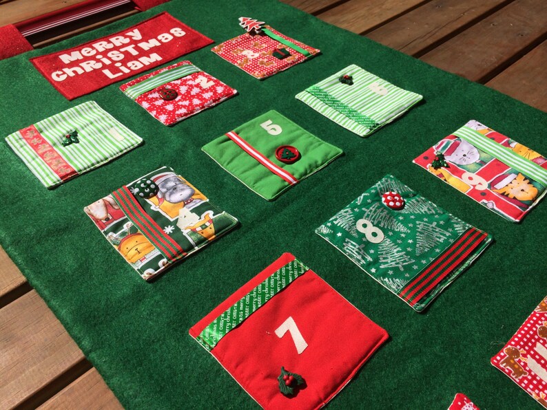 Festive Themed Fabric Christmas Advent Calendar With - Etsy