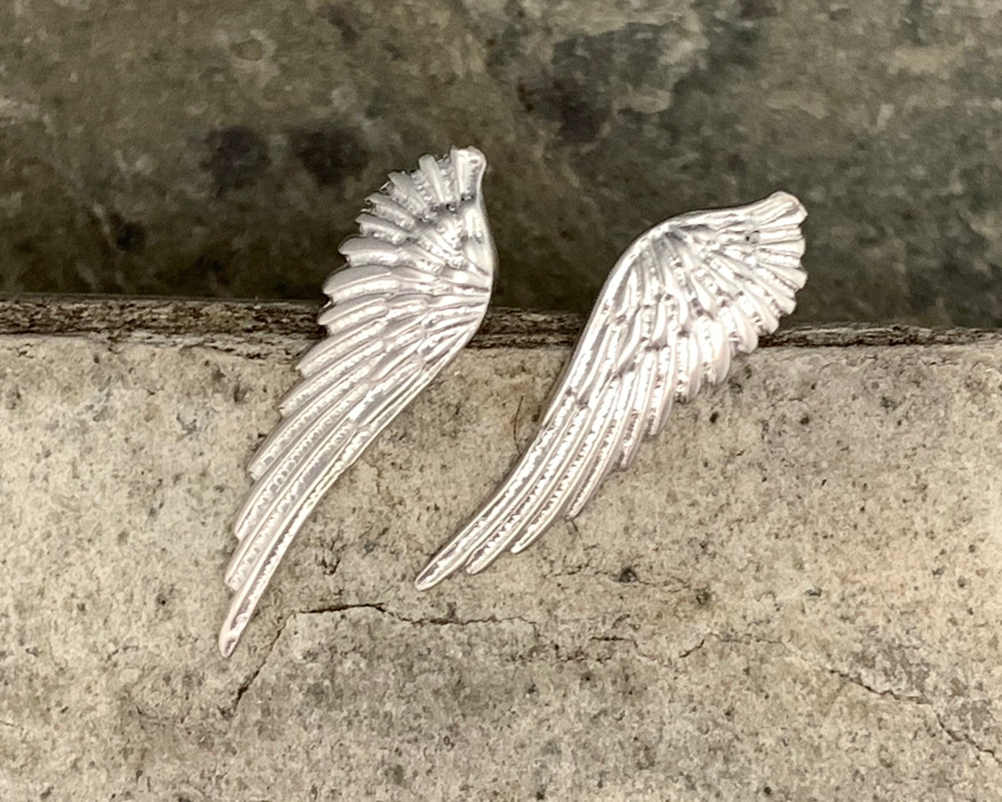 Angel Wing Climber/crawler/creeper Stud Silver Earrings - Etsy UK