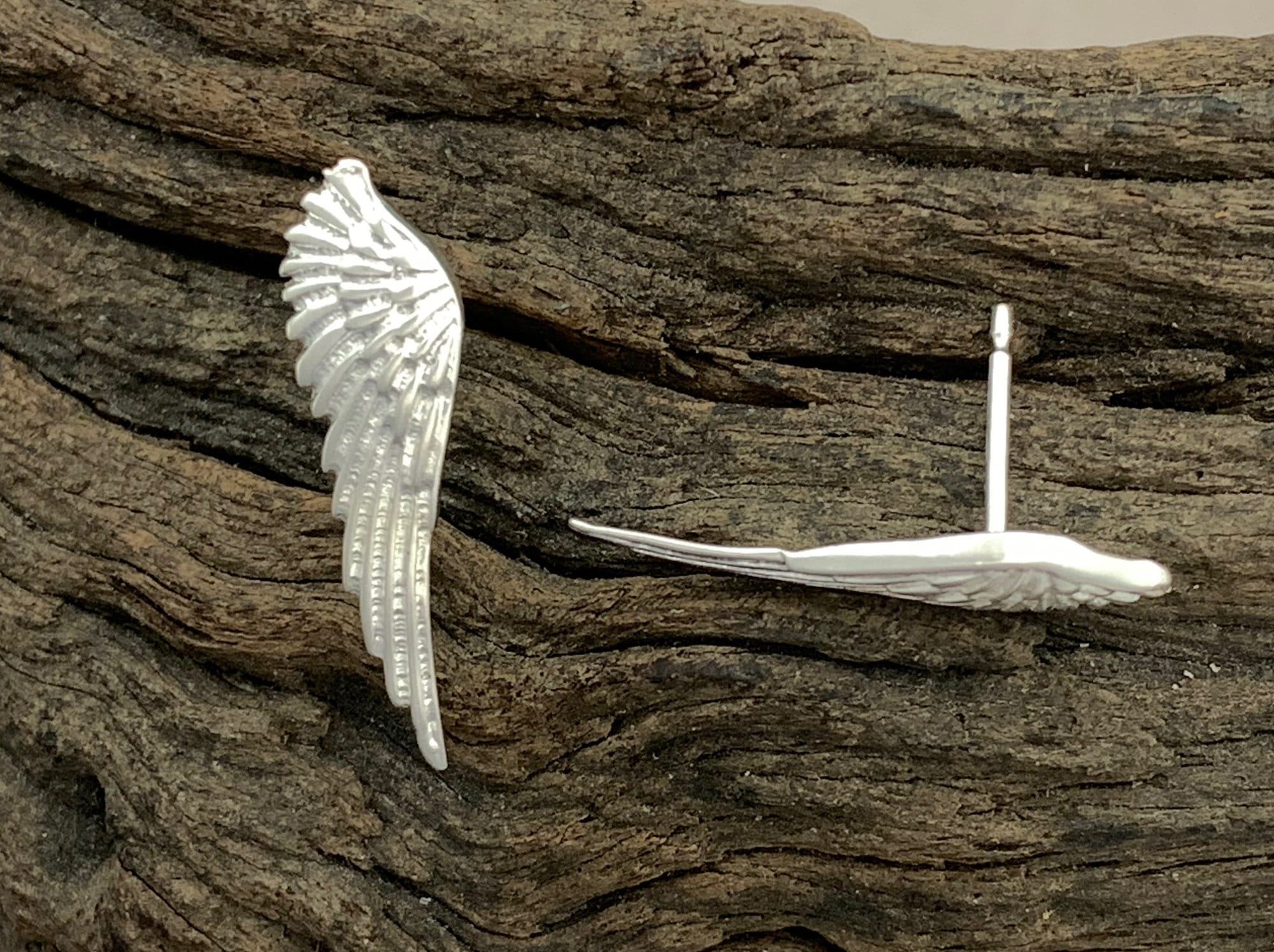 Angel Wing Climber/crawler/creeper Stud Silver Earrings - Etsy UK