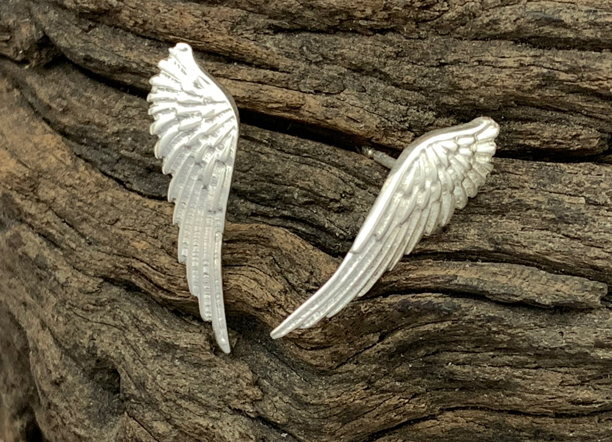 Angel Wing Climber/crawler/creeper Stud Silver Earrings - Etsy UK