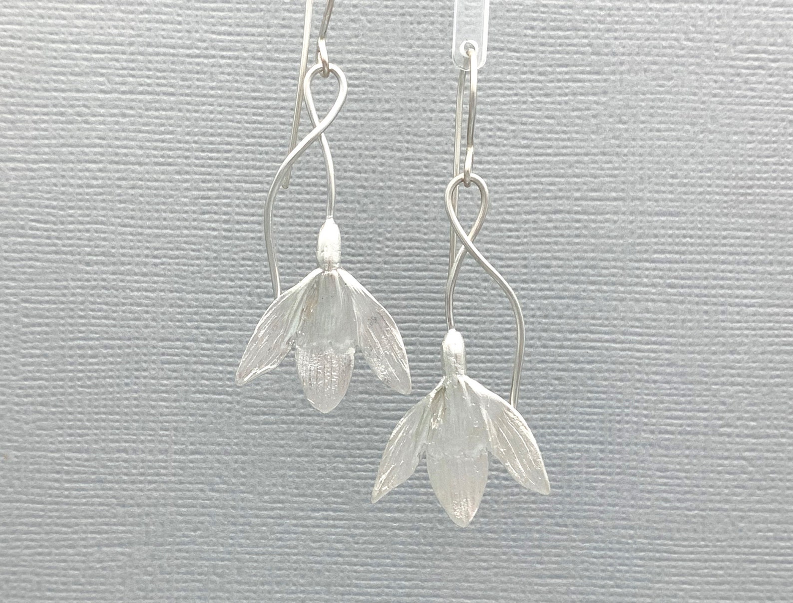 Snowdrop Silver Earrings Gifts for Her | Etsy UK