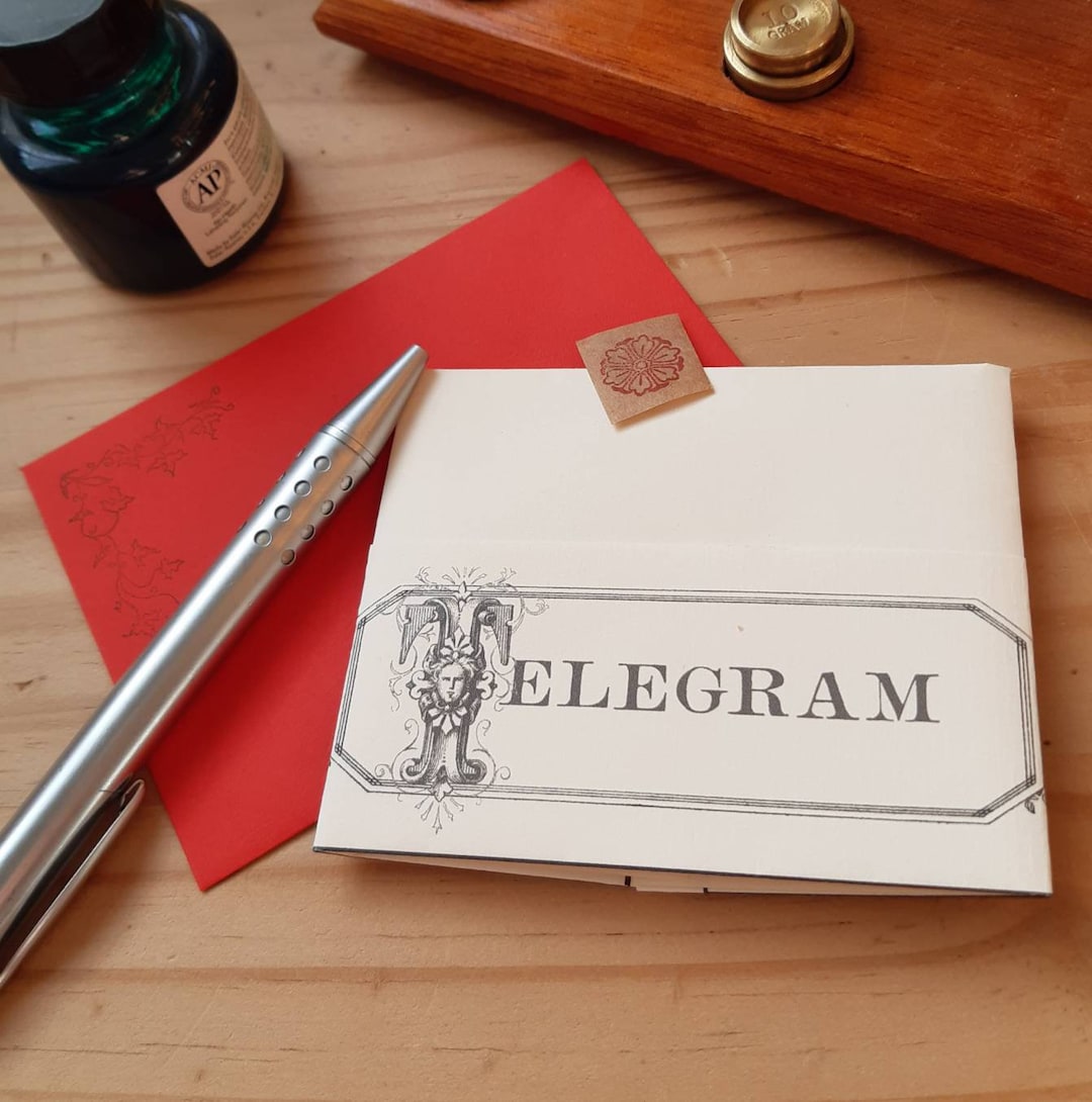 Timeless Telegram Letter Set, Red Envelope Victorian Style Writing ...