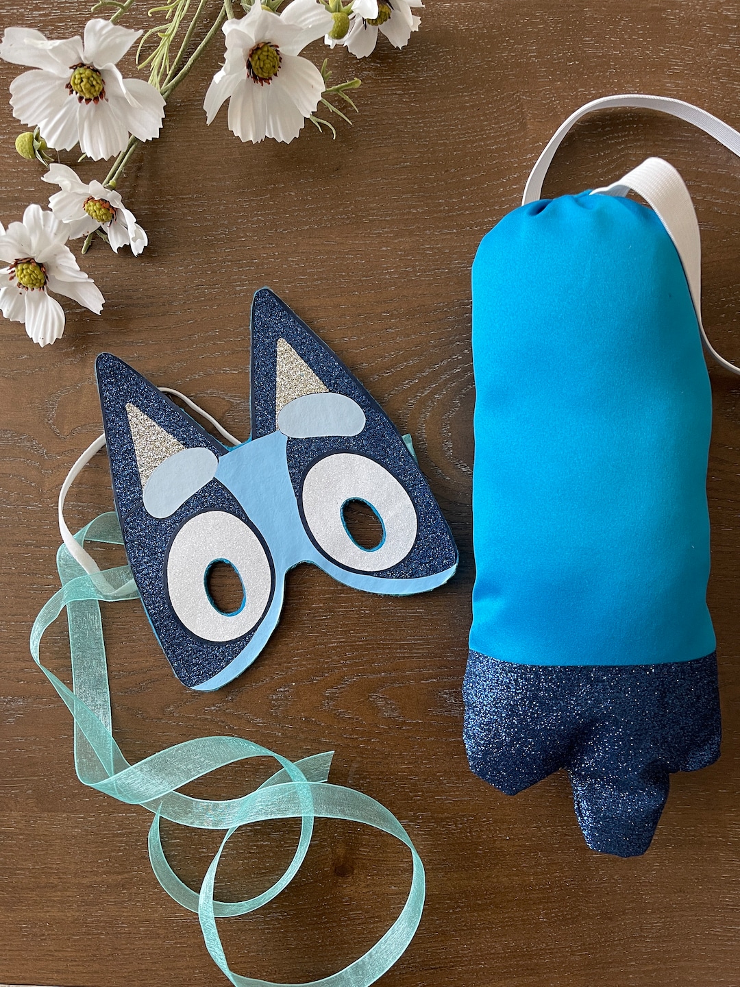 Blue Y Dog Mask and Tail/ Blue Dog Dress Up - Etsy