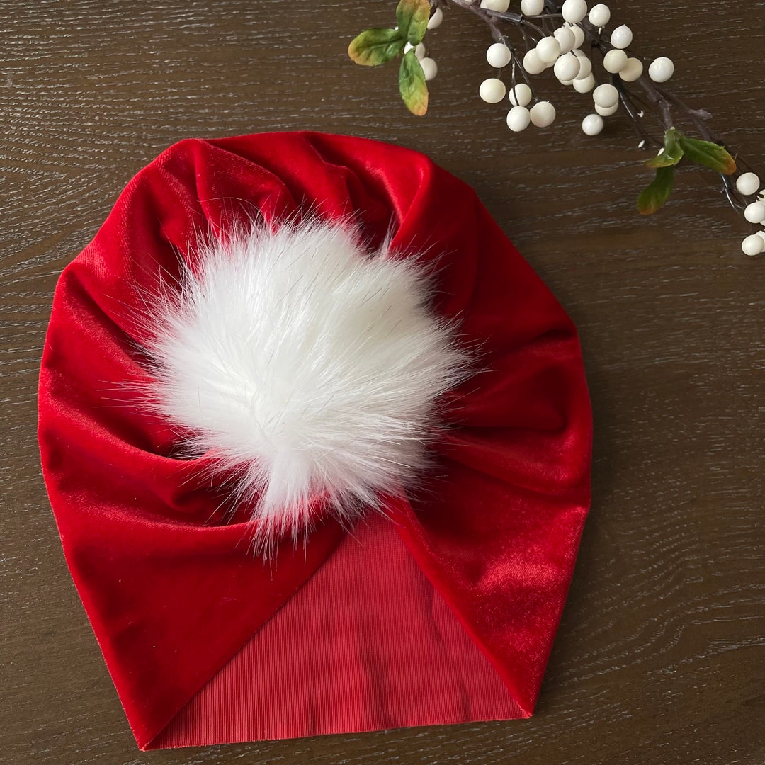 Red Christmas Hat/santa Turban Hat - Etsy
