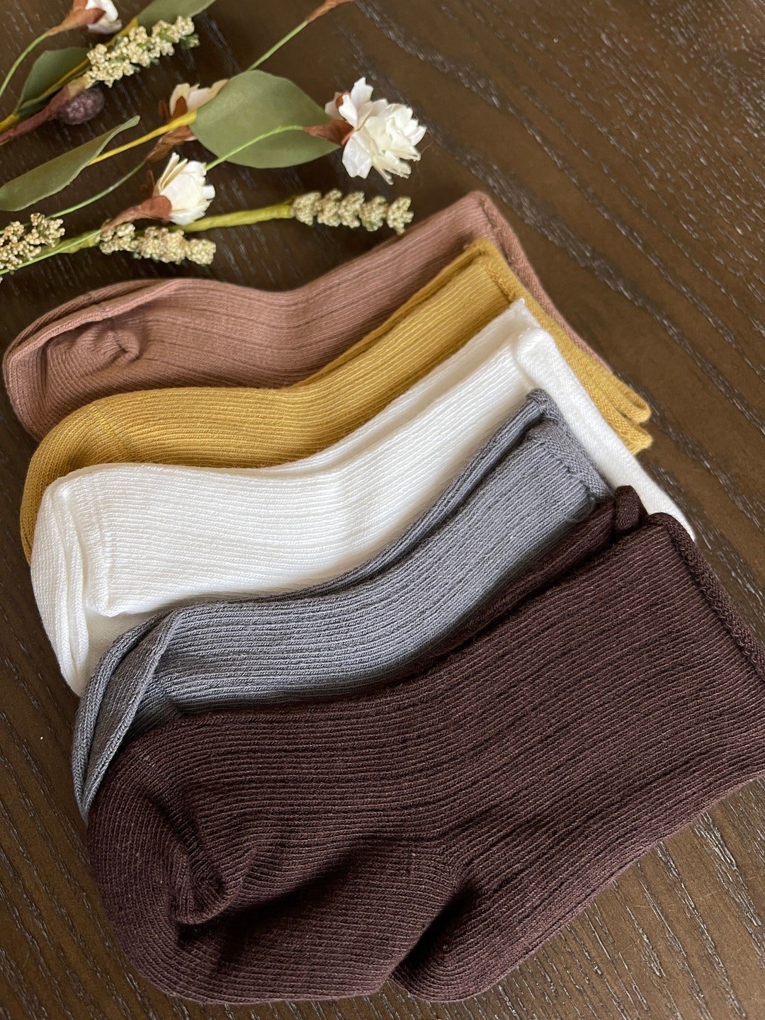 Rib Knit/vintage Neutral Baby Boy Socks - Etsy