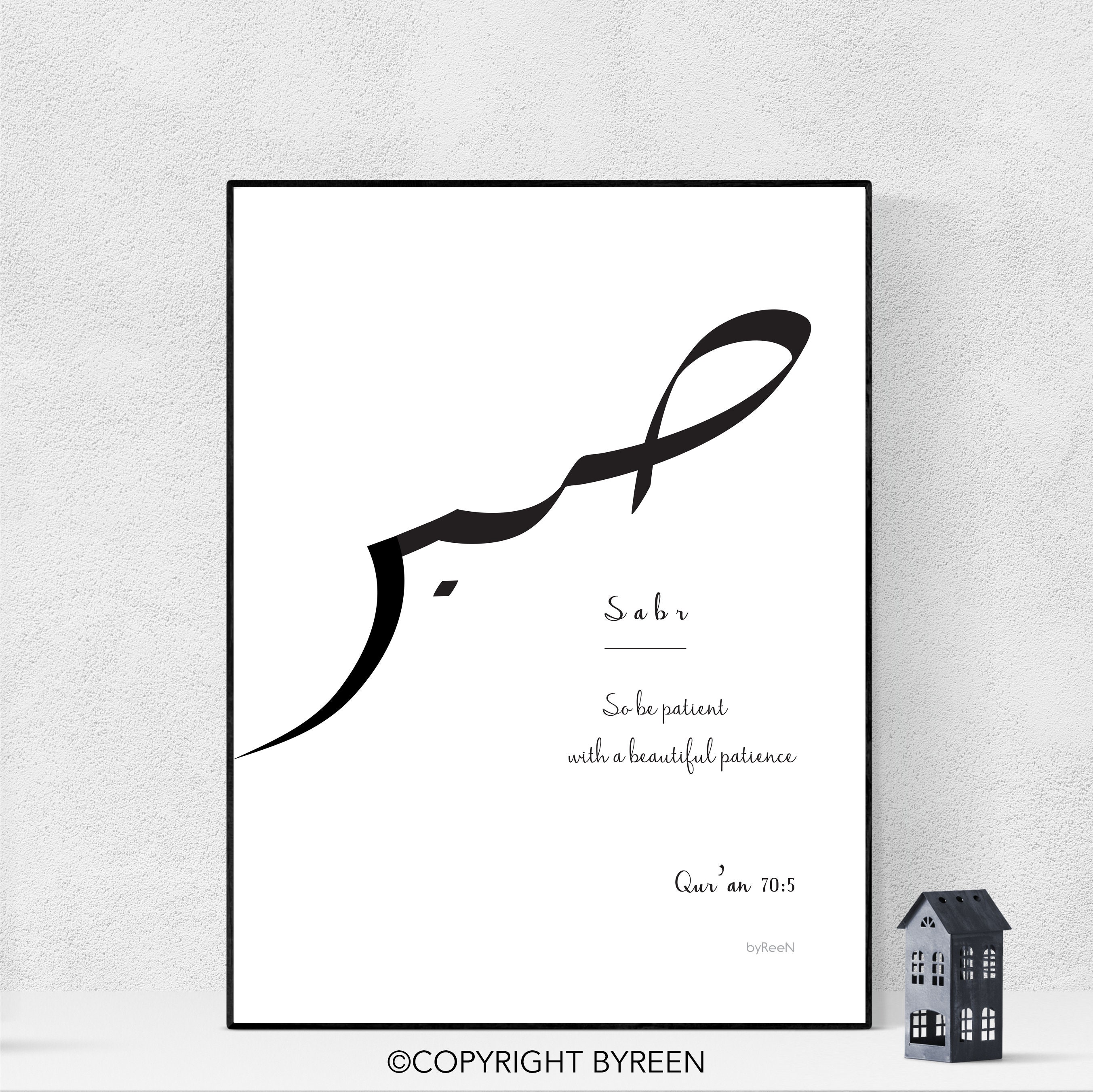 SABR Islamic Wall Art Islamic Poster Islamic Art - Etsy Australia