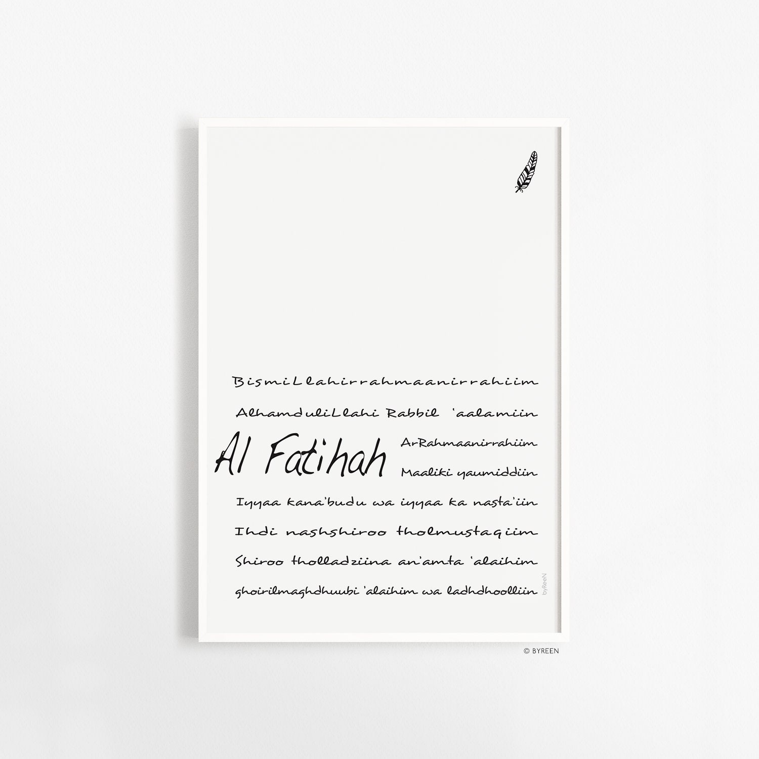 AL FATIHAH Islamic Printable Art Islamic Wall Art - Etsy Australia