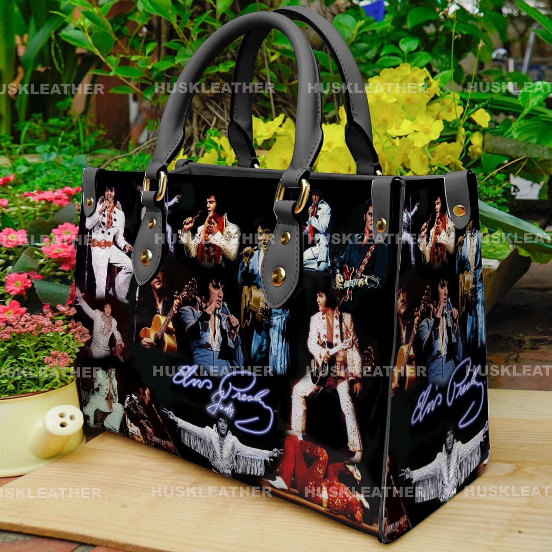Elvis Presley Lover Handbag,elvis Presley Music Women Leather Handbag ...