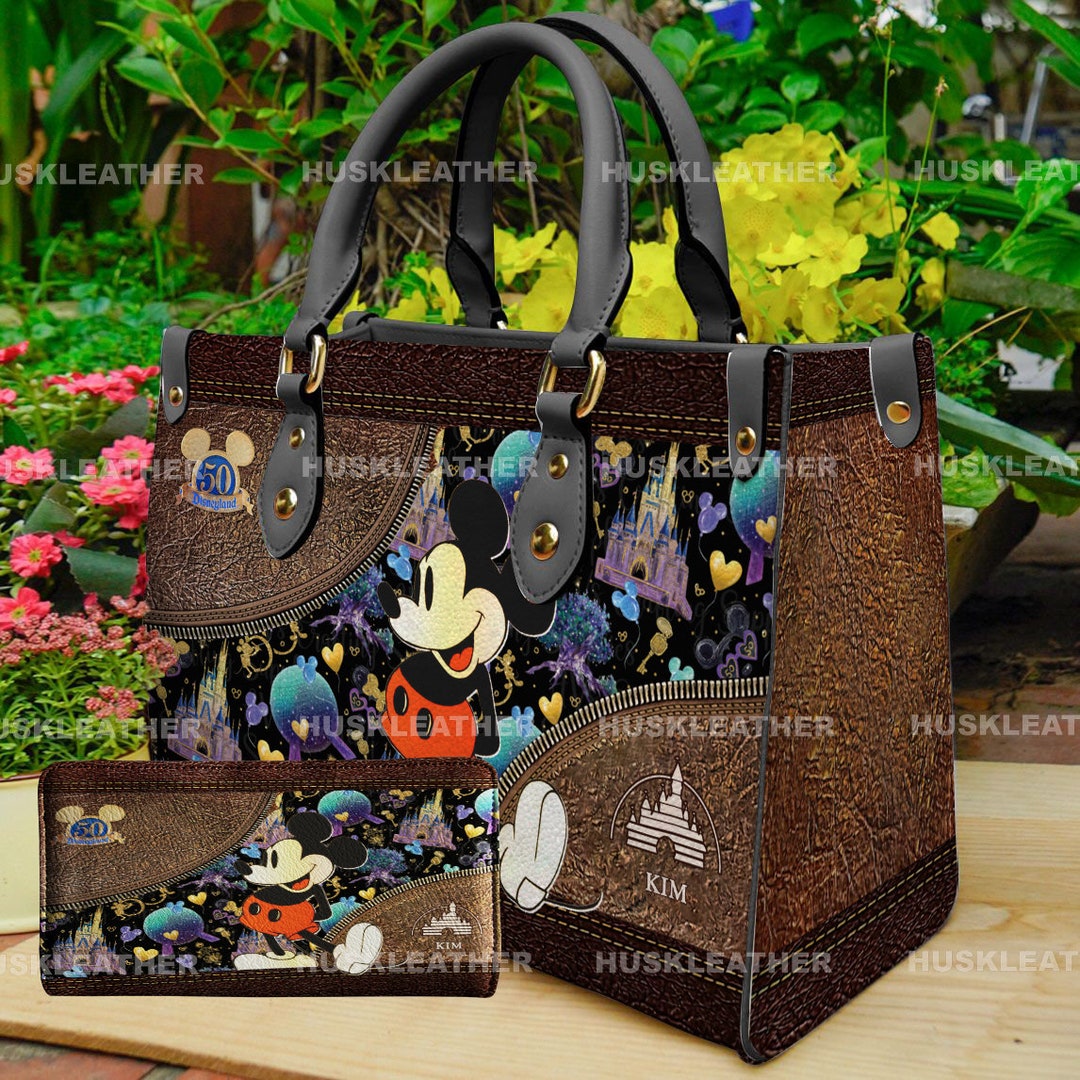 Vintage Mickey Cartoon Women Leather Handbag,mickey Lover's Handbag ...