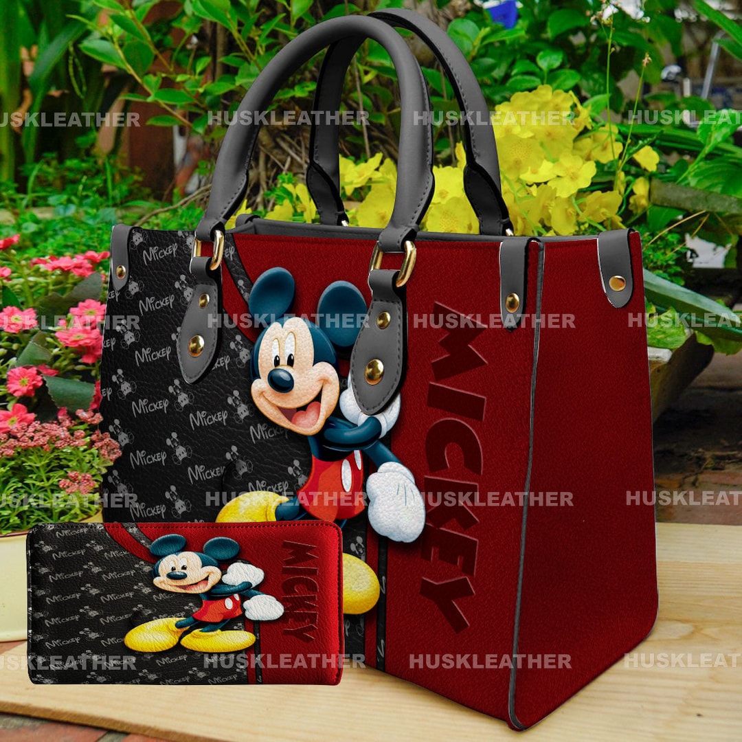 Personalized Disney Mickey Mouse Cartoon Leather Bag Handbag,mickey ...