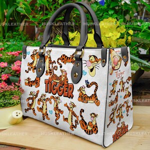 Personalized Winnie the Pooh Tigger Cartoon Leather Bag Handbag, Tigger ...