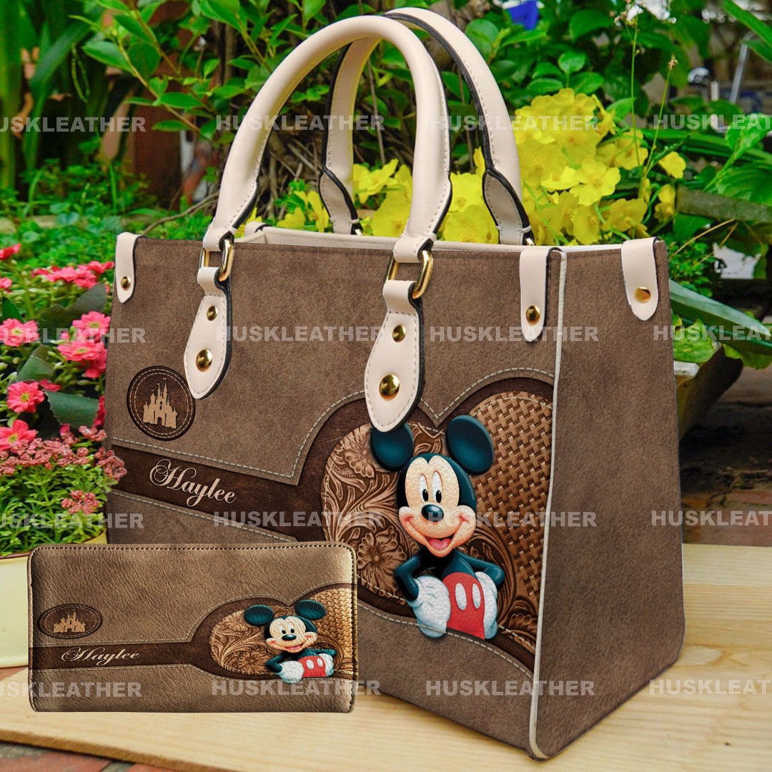 Personalized Mickey Mouse Disney Cartoon Leather Bag Handbag,mickey ...