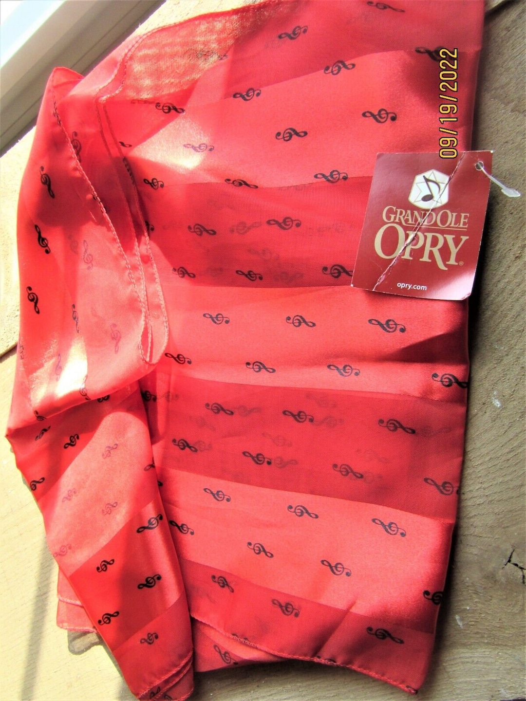 Red Treble Clef Music Long Scarf Score Songs Dress & Designer Musician ...