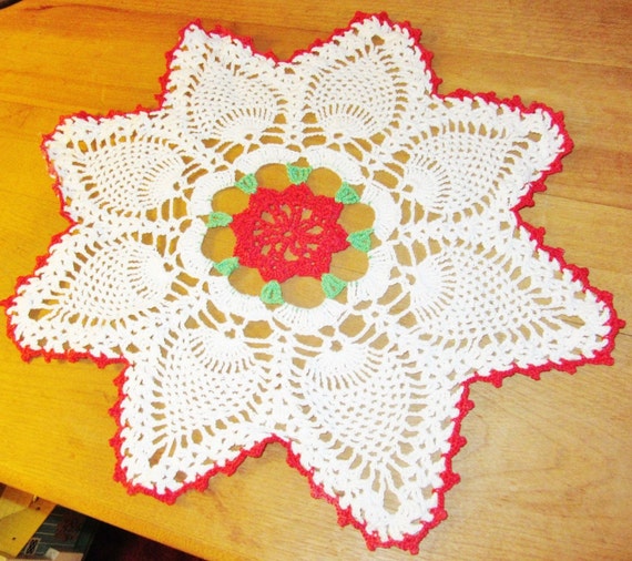 Doilies retro Table dolly Rose Crochet Green White STAR 15 table ...