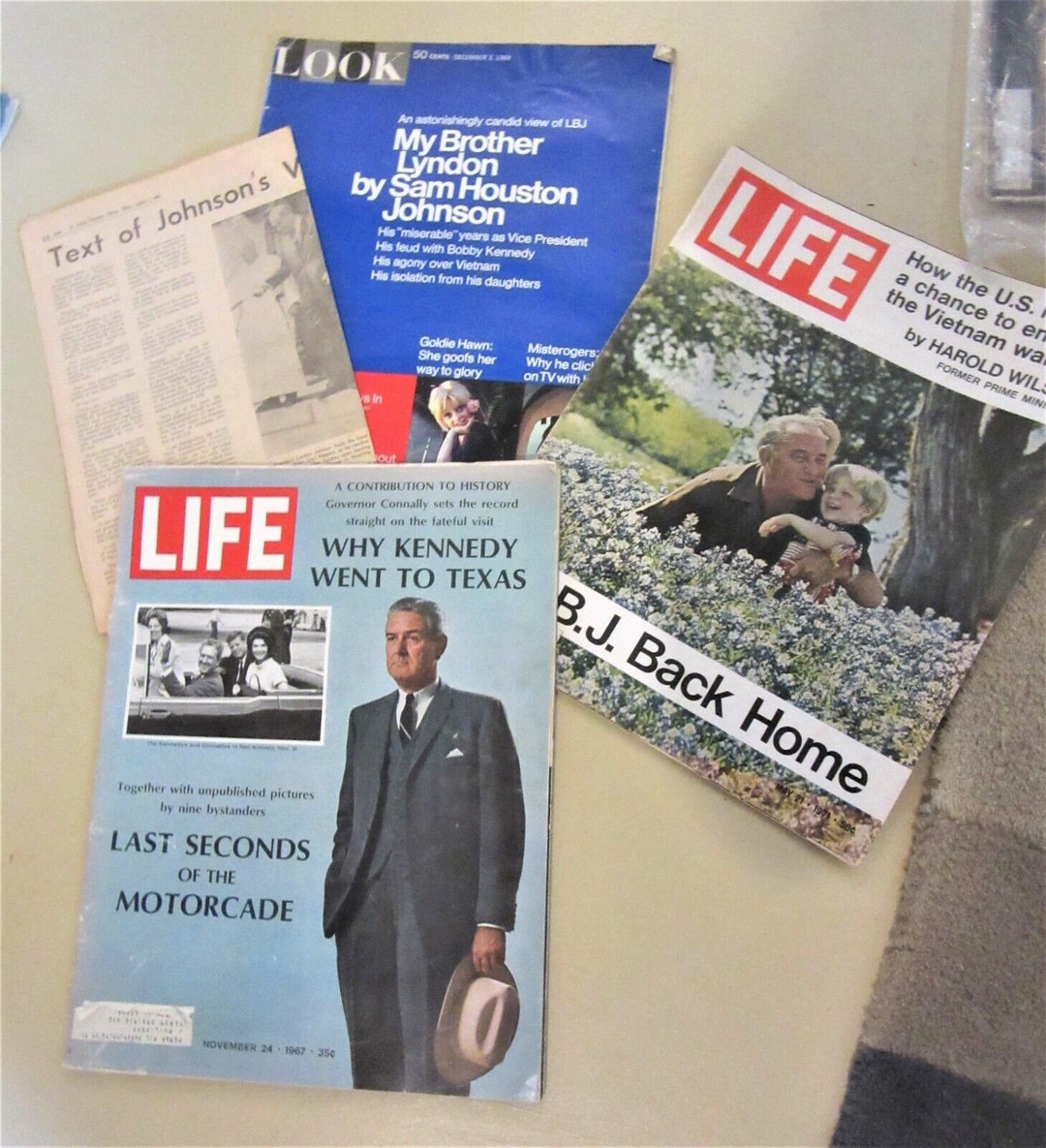 President Johnson LBJ Magazines Viet Nam ' 71 JFK Motorcade 60th ...